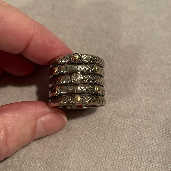 Samuel Benham | Jewelry | Samuel Benham Diamond Ss And 8k Gold Ring ...